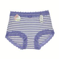 China Women's Fashionable Pure Cotton Middle Waist Panties New Color Lace Underpants Plus Size Women's Underwear-Sizes 5XL 6XL for sale