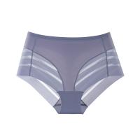 China Women's Underwear Summer Ice Silk High Elastic Waist Plus Size Breathable Mesh Sexy Lace Briefs for Women for sale