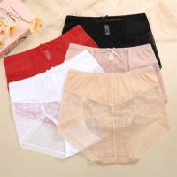China Ladies Underwear Foreign Trade High Waist Sexy Lace Breathable Elegant Hip High Waist Ladies Briefs for sale