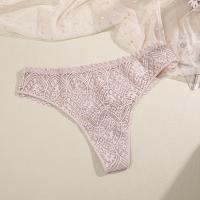 China Brief Women's Underwear Low Waist Underwear Women Rhinestone Sexy Translucent Lace Ladies Underwear Thong for sale