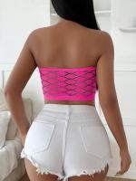China Women Bandeau Top One-piece Hot New Seamless Hollow Tube Top Seamless Breathable Elastic Underwear  Bandeau Top Women for sale