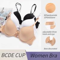 China Women Bra Solid Colors New Arrival BCDE Cup Available Cute Bow Leisure Wholesale Solid Colors Underwear Bra for Women for sale
