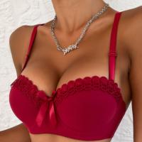 China Women Bra Embroidered Butterfly With Steel Ring Underwear Non-slip Fashionable Ladies Sexy Big Chest Small Bra for sale