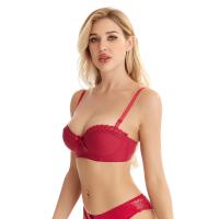 China Women Bra Embroidered Butterfly With Steel Ring Underwear Non-slip Fashionable Ladies Sexy Big Chest Small Bra for sale