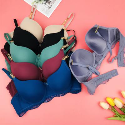 China New Arrival Wholesale 46-52C Women Bra Underwire Push up Gathering Comfortable High Quality Ladies Bra for sale