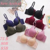 China New Arrival 2025 Women Bra Lace Design With Bow 34B 36B 38B Ready to Ship Underwear Lace Bra for Women for sale