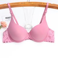 China Women's Underwire Push-Up Bra Adjustable Straps Breathable Knitted Everyday Style with Lace Decoration Bra for Women for sale