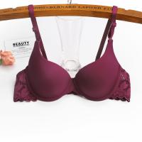China Women's Underwire Push-Up Bra Adjustable Straps Breathable Knitted Everyday Style with Lace Decoration Bra for Women for sale