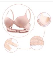 China Women's Underwire Push-Up Bra Adjustable Straps Breathable Knitted Everyday Style with Lace Decoration Bra for Women for sale