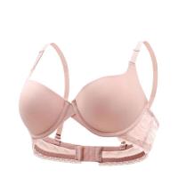 China Women's Underwire Push-Up Bra Adjustable Straps Breathable Knitted Everyday Style with Lace Decoration Bra for Women for sale