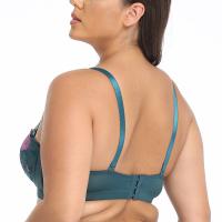 China Women Embroidery Lace Bra Luxury Quality Convertible Straps 1/2 Cup Sexy Lingerie Lace Bra Wholesale Women for sale