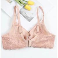 China Lace Women Bra Three Hook-and-eye Wire Free Comfort Bra High Quality Lace Design Women Bra for sale