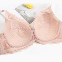 China Lace Women Bra Three Hook-and-eye Wire Free Comfort Bra High Quality Lace Design Women Bra for sale