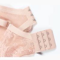 China Lace Women Bra Three Hook-and-eye Wire Free Comfort Bra High Quality Lace Design Women Bra for sale