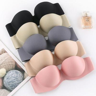 China Wholesale Women Bra Strapless Invisible Strap Bralette Lady's 32-38 AB Cup Bra New Arrival Strapless Bra for Women for sale