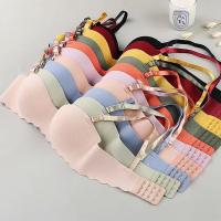 China Small Breast Women Cheap Price Bra Solid Color Adjusted-straps Wireless Wholesale Hot Selling Bra Ladies for sale