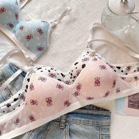 China Sweet Cartoon Bear Triangle Cup Underwear for Women With Small Breast Gathered High School Students for Small Breast Slim Girls for sale
