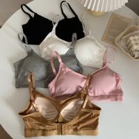 China New Style Women Wholesale Pure Cotton Ribbed Bra Thin Slim Girl Special Cotton Bra Low Minimum Order Quantity Wholesale for sale