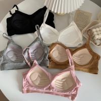 China New Style Women Wholesale Pure Cotton Ribbed Bra Thin Slim Girl Special Cotton Bra Low Minimum Order Quantity Wholesale for sale