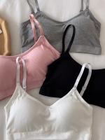 China New Style Women Wholesale Pure Cotton Ribbed Bra Thin Slim Girl Special Cotton Bra Low Minimum Order Quantity Wholesale for sale