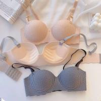 China Wholesale Hot Selling Women Bra Factory Warehouse Promotion Price Solid Color Young Ladies Bra Houndstooth Stripes for sale