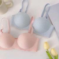 China Wholesale Hot Selling Women Bra Factory Warehouse Promotion Price Solid Color Young Ladies Bra Houndstooth Stripes for sale