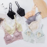 China High Quality Cheap Price Seamless Women Bra Lace Design Sexy Wire-Free Adjusted Straps Women Lace Bra Underwear for sale