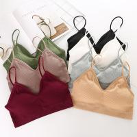 China Strap Wrapped Ladies Wear Sexy Beautiful Back Small Chest Short Vest to Prevent Exposure With Chest Pad Tube Top Sports Bra for sale