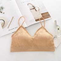 China Strap Wrapped Ladies Wear Sexy Beautiful Back Small Chest Short Vest to Prevent Exposure With Chest Pad Tube Top Sports Bra for sale