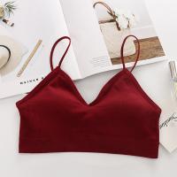 China Strap Wrapped Ladies Wear Sexy Beautiful Back Small Chest Short Vest to Prevent Exposure With Chest Pad Tube Top Sports Bra for sale