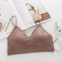 China Strap Wrapped Ladies Wear Sexy Beautiful Back Small Chest Short Vest to Prevent Exposure With Chest Pad Tube Top Sports Bra for sale