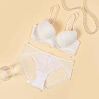 China Women Sweet Sexy  Lingerie Set White Color Lace Sexy Lingerie Beautiful Underwear Matching Set Embroidered Lingerie for Women for sale