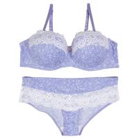 China Women Lingerie Set Printed Flowers S-XL America Size High Quality New Come Lingerie Wholesale Set Matching Set for Women for sale