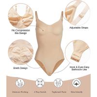 China Daily Fit One Piece Corset BodySuit Thong Bra Set Wire Free Women Fashionable Chic Women Corset Thong and Underwear BodySuit for sale