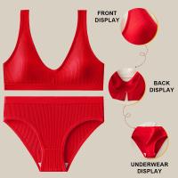 China Wholesale One Piece Sports Bra Panty Set New Style Sport Style Ribbed Underwear Set for Women for sale
