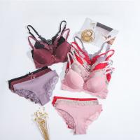 China Women Underwear Set Lace Bra Wholesale Ladies Set Women Lingerie Sexy 38B-44B Cup Seamless Sexy Lace Underwear Set for sale