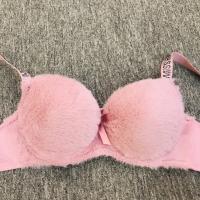 China Underwear Bra Set Plush Fabric Underwire Plush Bra Rhinestone Strap Bra Large Size Wholesale 46-52 C Cup Women for sale