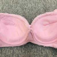 China Underwear Bra Set Plush Fabric Underwire Plush Bra Rhinestone Strap Bra Large Size Wholesale 46-52 C Cup Women for sale