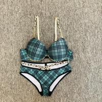 China Plus Size Bra Underwear Set Wholesale Best Quality 38-44 C Low MOQ Three Quarters 3/4 Cup Underwear Set Women for sale