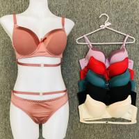 China Rhinestone Underwire Bra Set Ice Silk Comfort Summer Large Size 38-44C Women Bra Set High Quality Wholesale Set Lingerie Women for sale