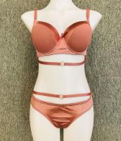 China Rhinestone Underwire Bra Set Ice Silk Comfort Summer Large Size 38-44C Women Bra Set High Quality Wholesale Set Lingerie Women for sale