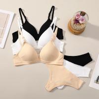 China Wholesale 2024 Women Pure Cotton Thong Panties With Bra Set Hot Selling Women Bra With Panty Set Cotton for sale