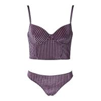 China Thong Lingerie Set S-xl Plus Size Sexy Velvet Underwire Underwear Set Ladies Threaded Push up Gathered Adjustable Bra for sale
