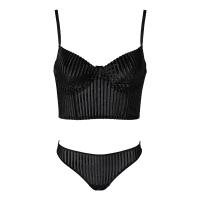 China Thong Lingerie Set S-xl Plus Size Sexy Velvet Underwire Underwear Set Ladies Threaded Push up Gathered Adjustable Bra for sale