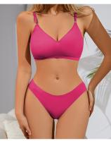 China New Arrival Women Sexy Underwear Bra Set Women's V-neck Thong Underwear Seamless Wire-free Comfortable Sports Bra Set for sale
