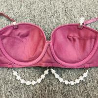 China High Quality Women Romantic Panty Bra Set Wholesale Pearl Decoration Cute Fancy Women BRA Set PLUS SIZE 46-52C for sale