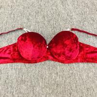 China Foreign Trade Wholesale Underwear Women's Bra Underwire Velvet Bra Set Pearl Decoration Bra Underwear Panty Set for sale