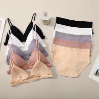 China Women Cotton Underwear Set Multi Colors Wholesale of New Products Bra and Panty Set Cotton Women for sale