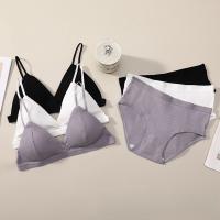 China Women Cotton Underwear Set Multi Colors Wholesale of New Products Bra and Panty Set Cotton Women for sale
