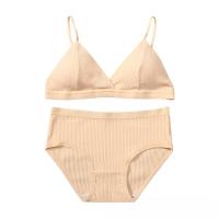 China Women Cotton Underwear Set Multi Colors Wholesale of New Products Bra and Panty Set Cotton Women for sale